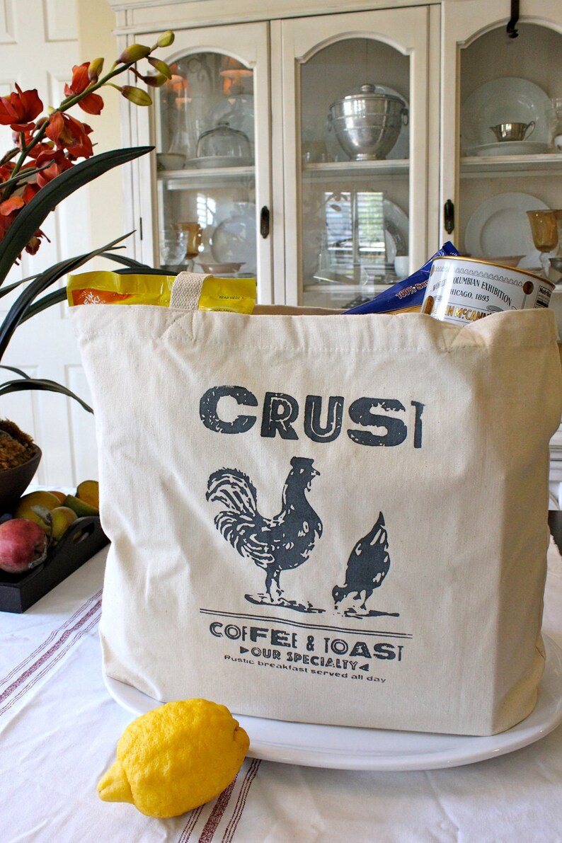 1 - Large "crust Tote" Bag - Large Farmers Market Tote - Grocerytote ...