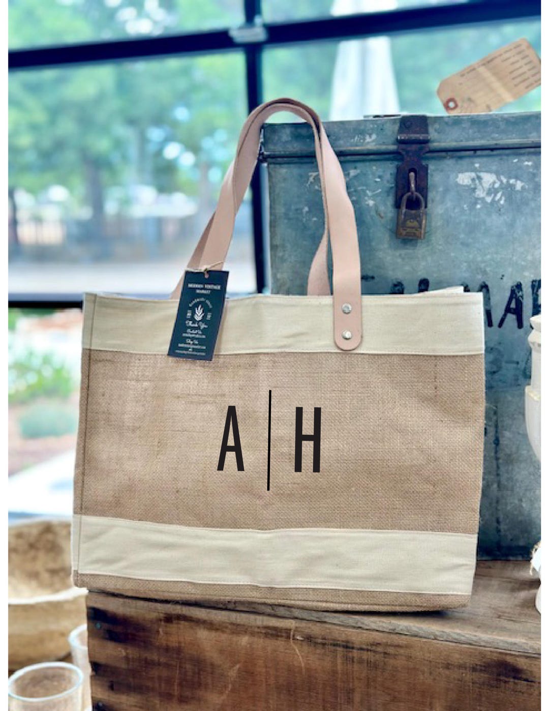 Monogram Jute Tote Bag|custom Market Bag|bachelorette Bag|personalized ...