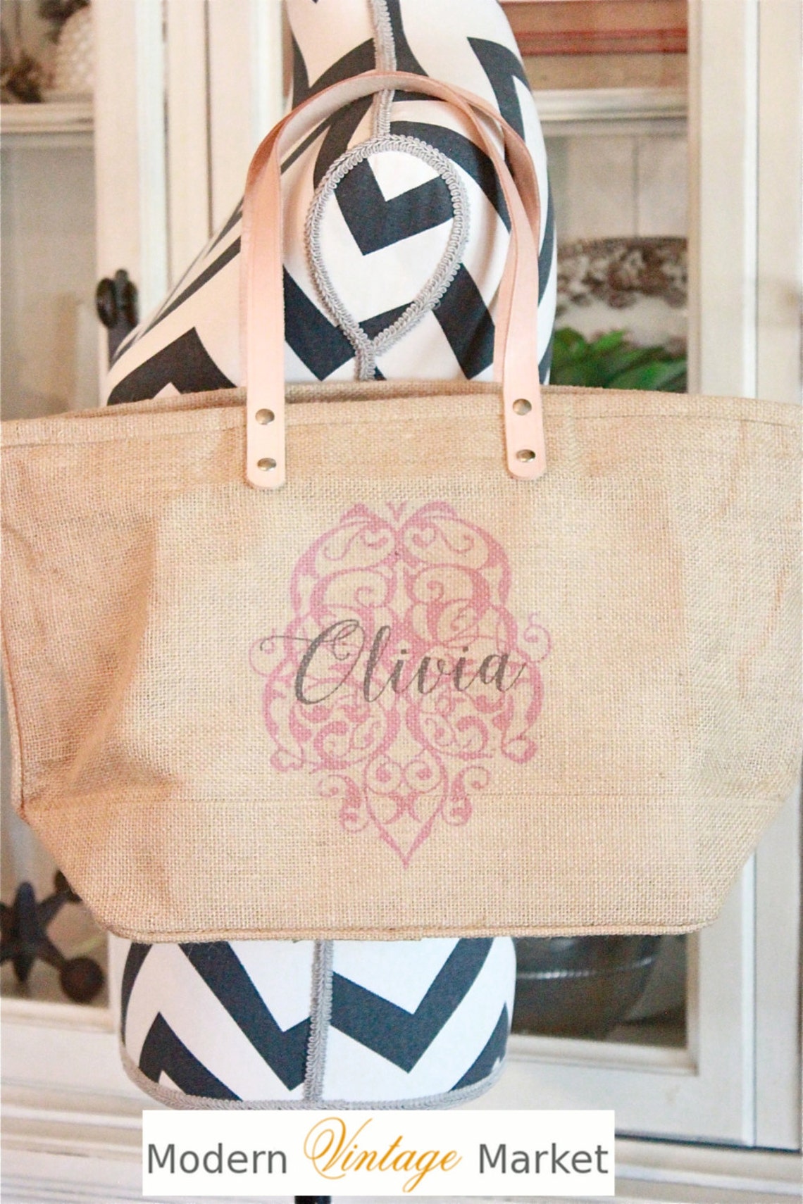 Monogram Tote, Monogrammed Bag, Custom Tote, Persoanlized, Purse,burlap ...