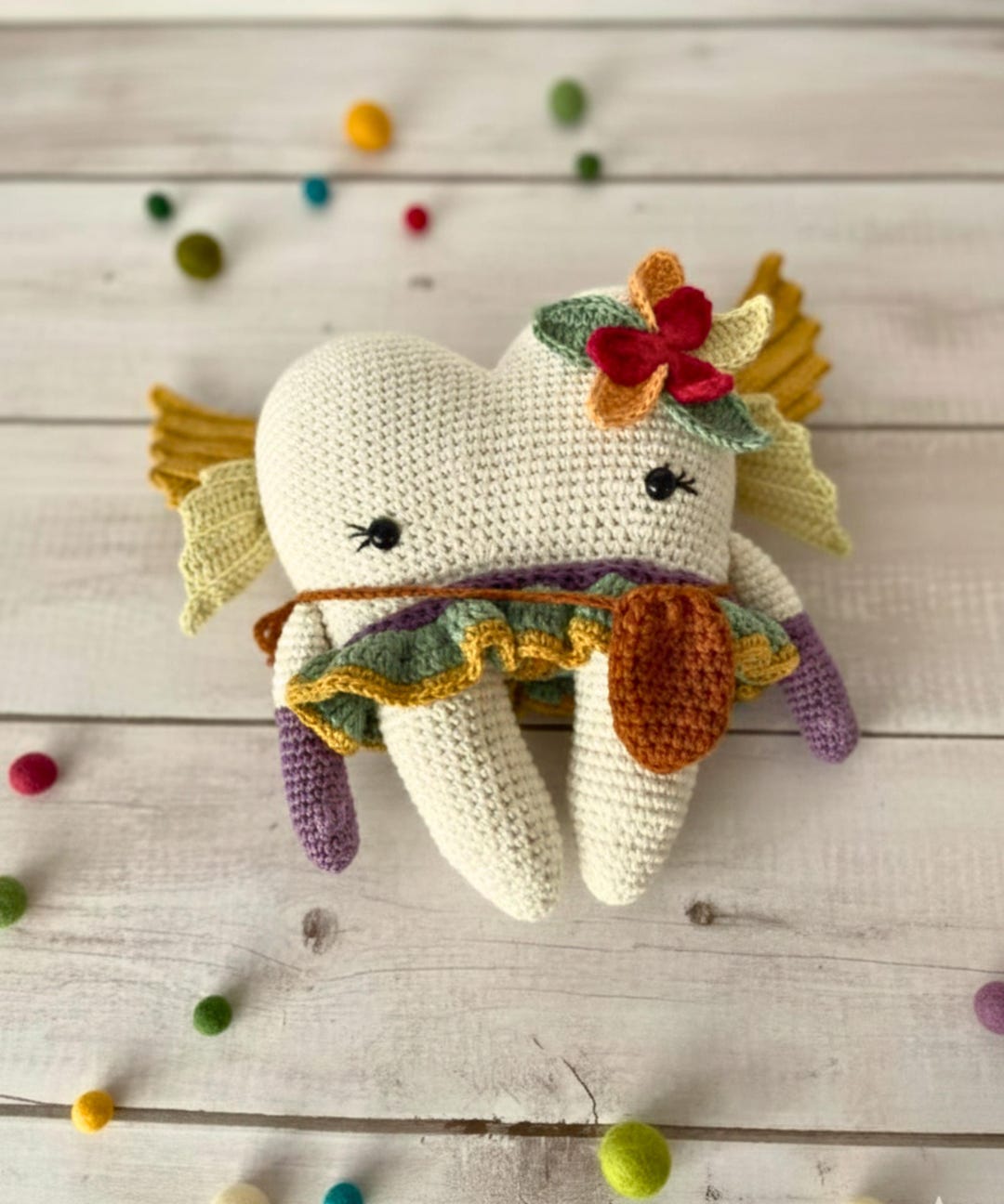 Molar Tooth Amigurumi Crochet Pattern | 4-root Plushie (PDF Pattern) - Etsy