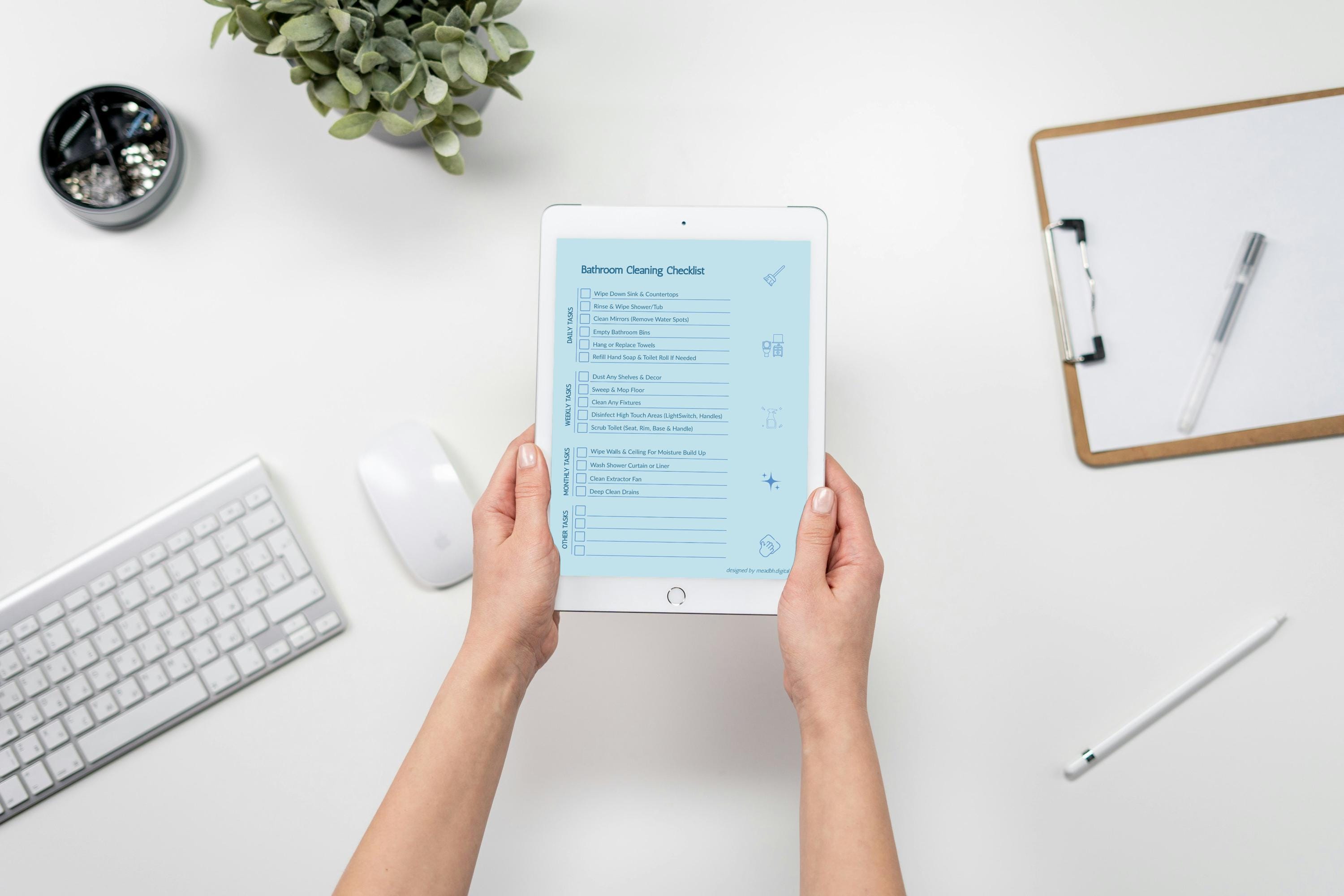 Editable Cleaning Checklist Template | iPad Digital Planner | Home ...