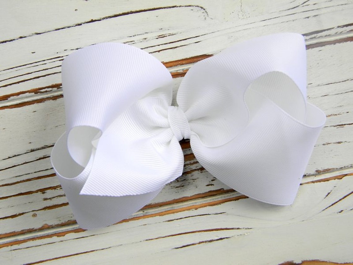 White Boutique Hair Bow Extra Large White Hair Bow Extra | Etsy