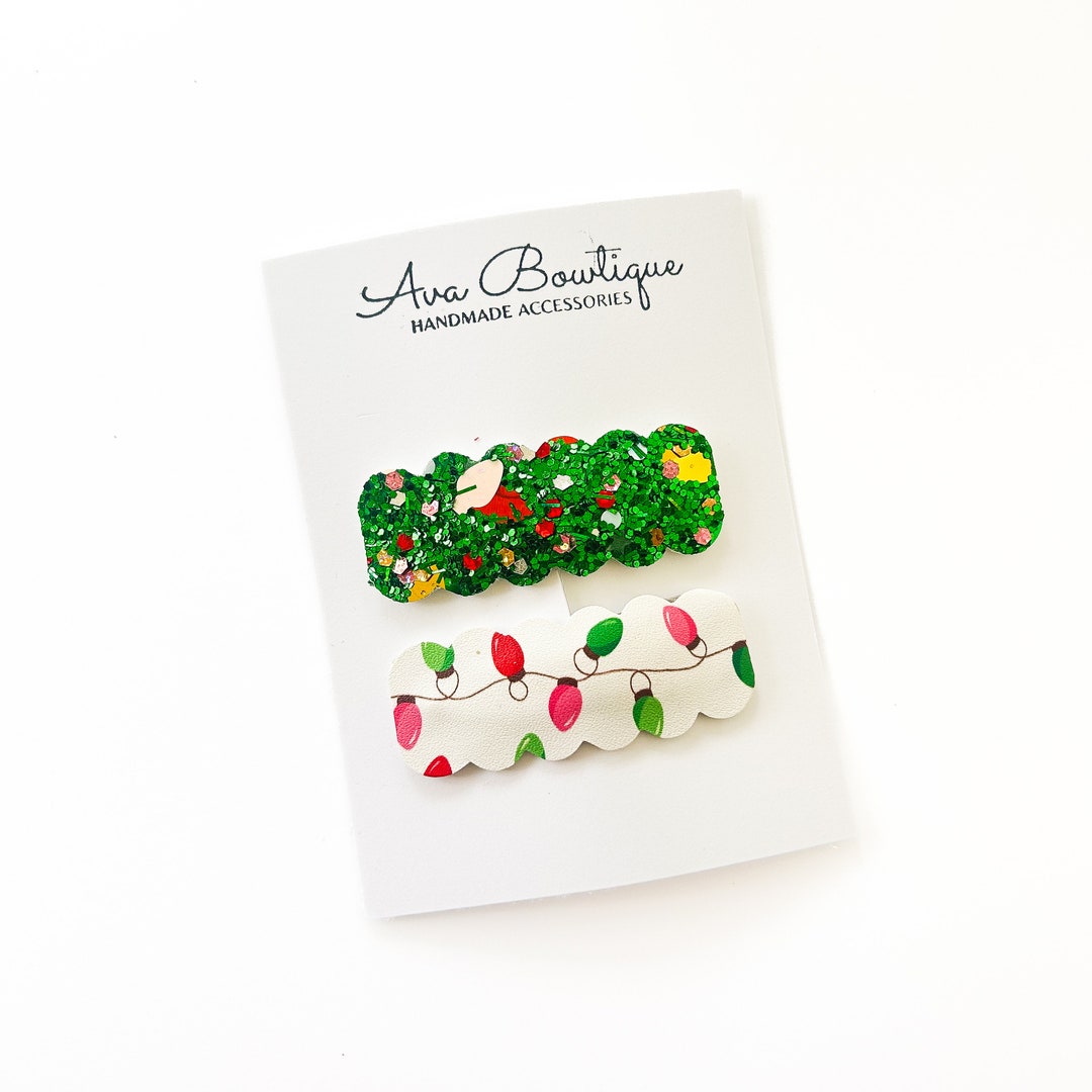 Christmas Snap Clip Set - Christmas Hair Clip - Girls Christmas Snap ...
