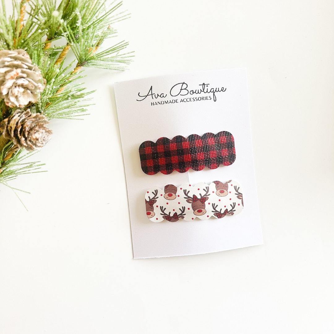 Christmas Snap Clip Set Christmas Hair Clip Christmas Snap - Etsy