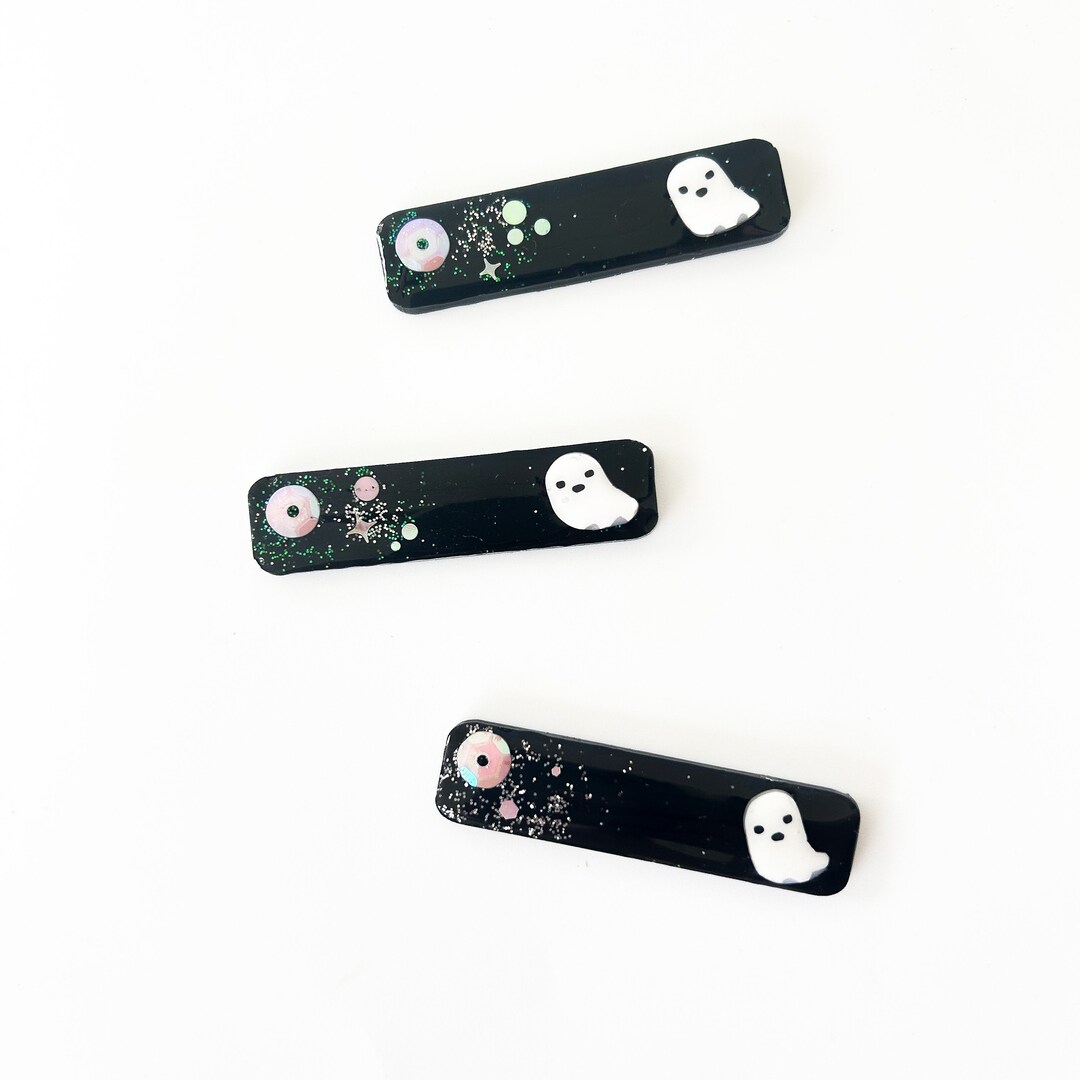 Halloween Ghost Hair Clip - Girls Hair Clip - Girls Halloween Hair Clip ...