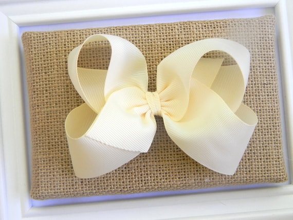 Ivory Boutique Hair Bow Ivory Hair Bow Large Ivory | Etsy