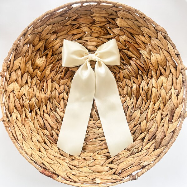 Ivory Satin Bows - Etsy