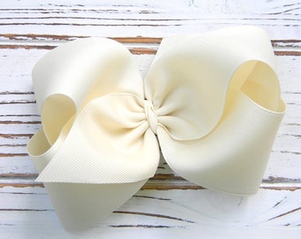 Cream Hair Bow | Etsy