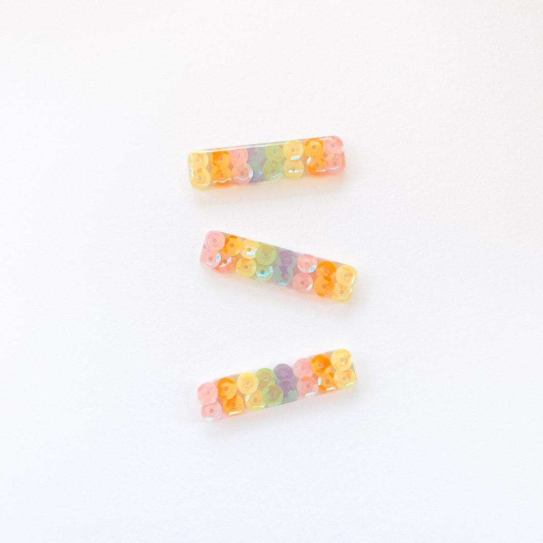 Pastel Rainbow Hair Clip - School Hair Clip - Rainbow Snap Clip - Girls ...