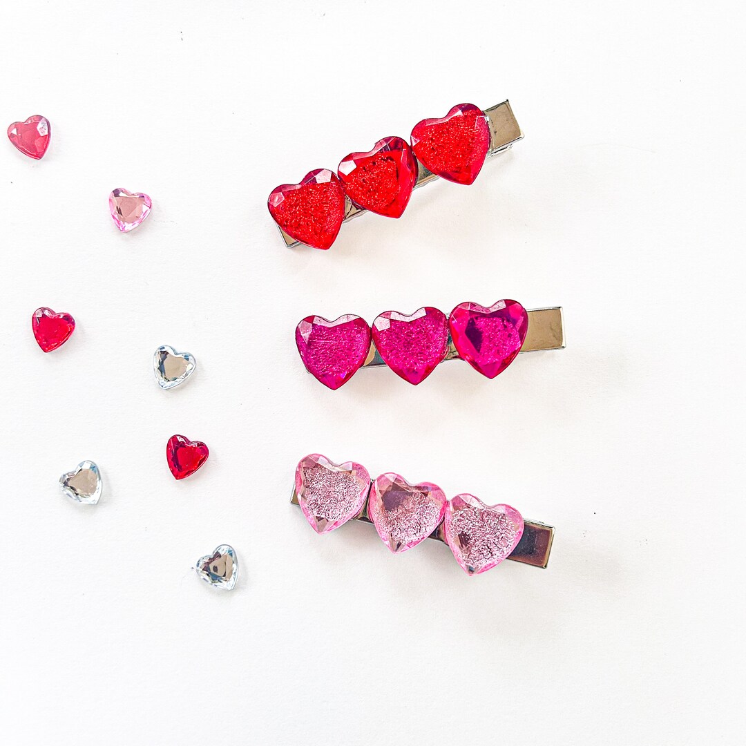 Valentine Heart Hair Clip - Girls Valentine Hair Clip - Girls Hair Clip ...