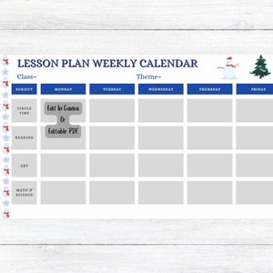 Daycare/preschool/pre~k/kindergarten/elementary Lesson Plan Template ...