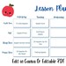 Apple Theme Lesson Plan Template: Weekly Planner, Editable PDF & Canva ...