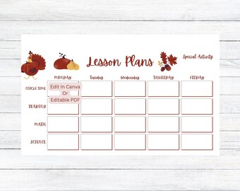 Daycare/preschool/pre~k/kindergarten/elementary Lesson Plan Template ...