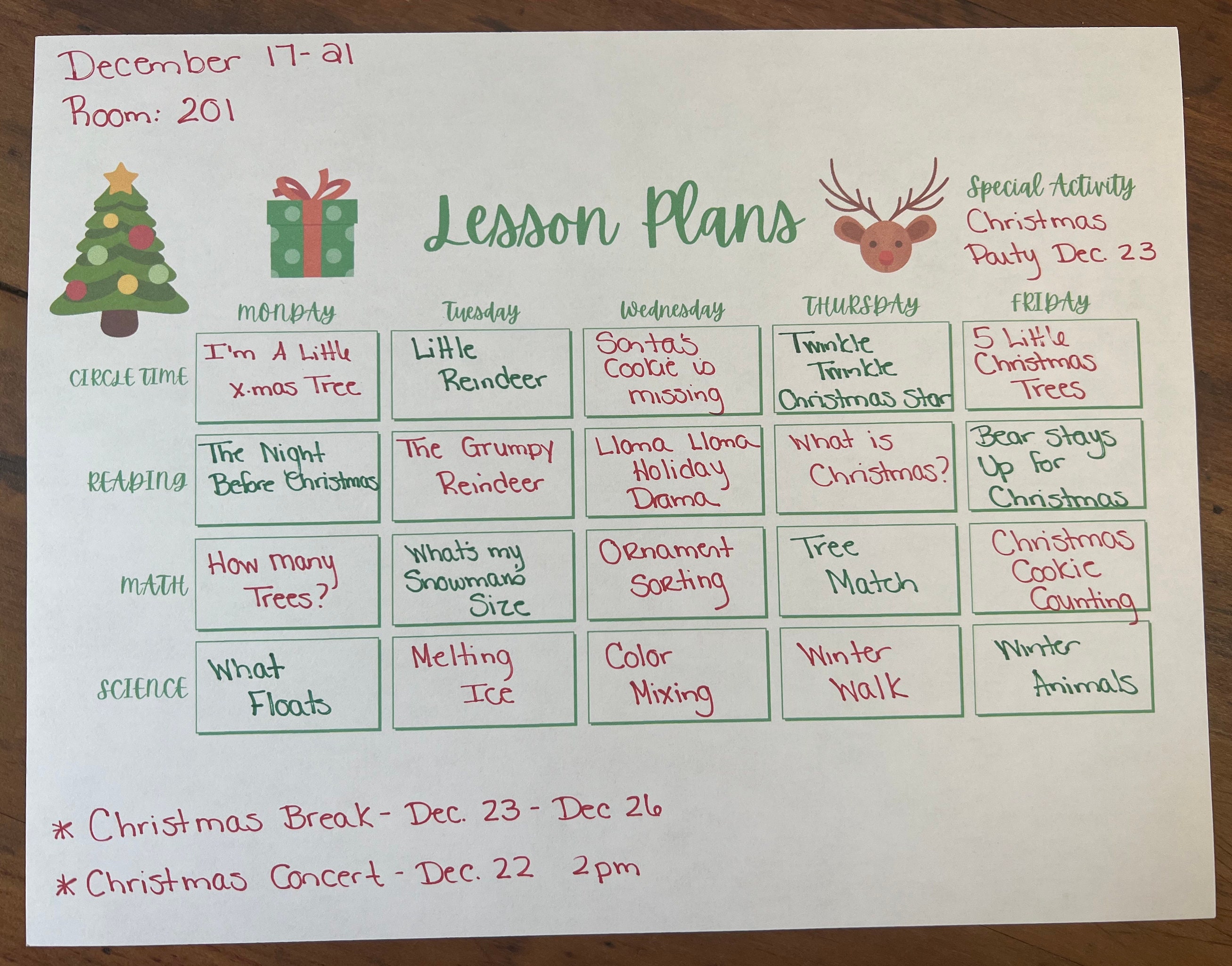 Daycare/preschool/pre~k/kindergarten/elementary Lesson Plan Template ...