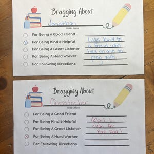 Teacher Brag Note, Teacher Printable, School Communication, Daycare ...