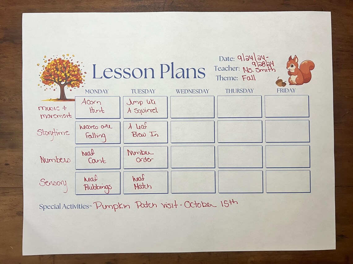 Daycare/preschool/pre~k/kindergarten/elementary Canva & PDF Editable ...