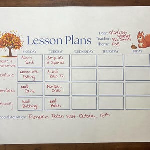 Daycare/preschool/pre~k/kindergarten/elementary Canva & PDF Editable ...