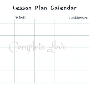 Daycare/preschool/pre~k/kindergarten/elementary Lesson Plan Template ...