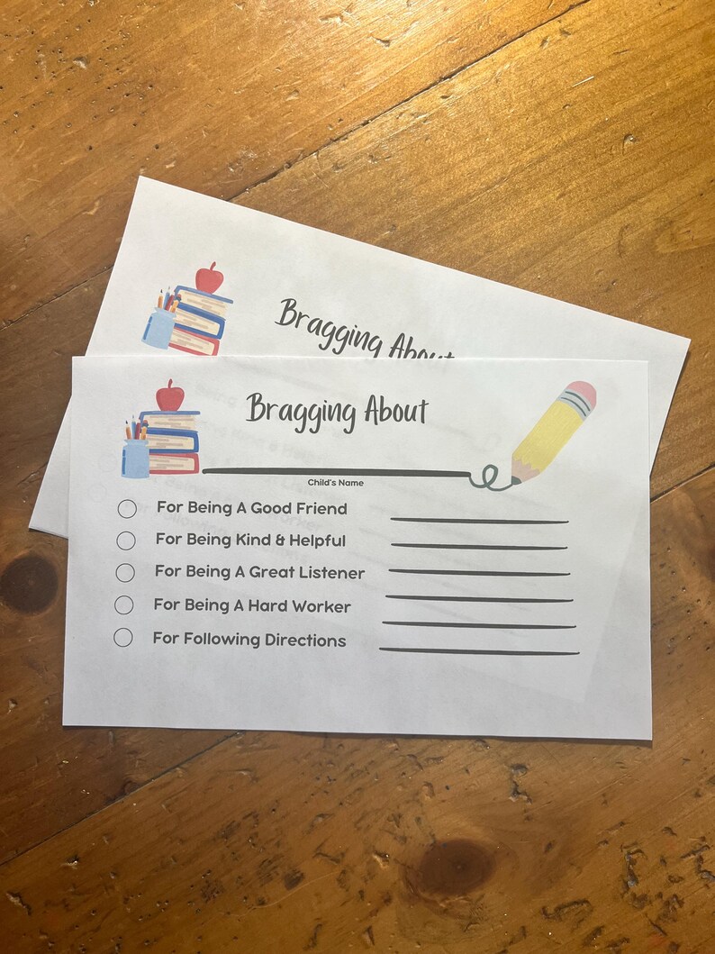 Teacher Brag Note, Teacher Printable, School Communication, Daycare ...