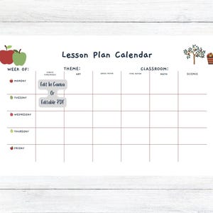 Daycare/preschool/pre~k/kindergarten/elementary Lesson Plan Template ...