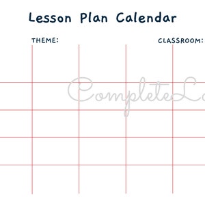 Daycare/preschool/pre~k/kindergarten/elementary Lesson Plan Template ...