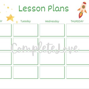 Daycare/preschool/pre~k/kindergarten/elementary Lesson Plan Template ...