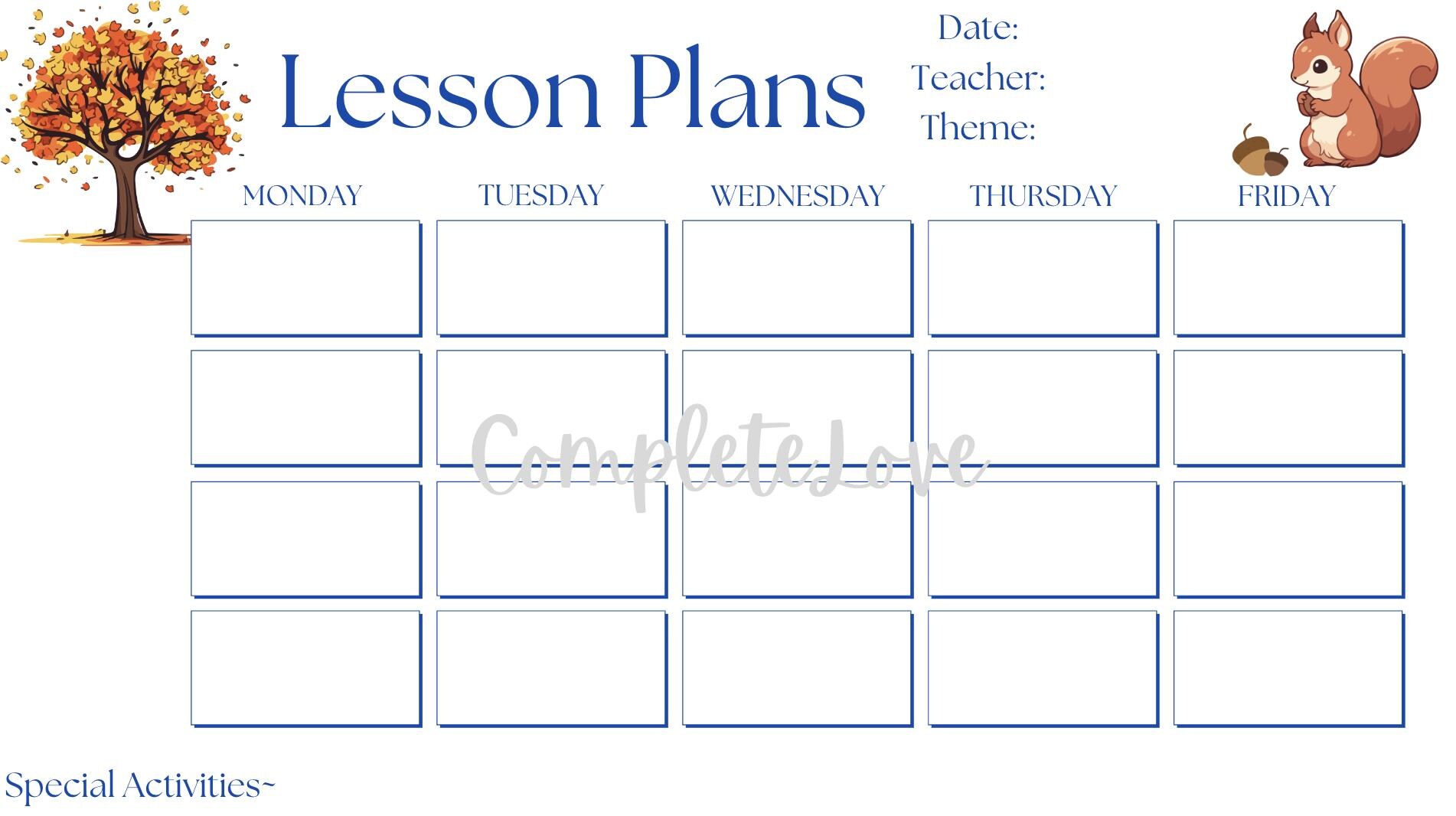 Daycare/preschool/pre~k/kindergarten/elementary Canva & PDF Editable ...