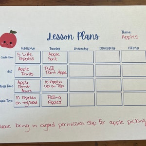 Daycare/preschool/pre~k/kindergarten/elementary Lesson Plan Template ...