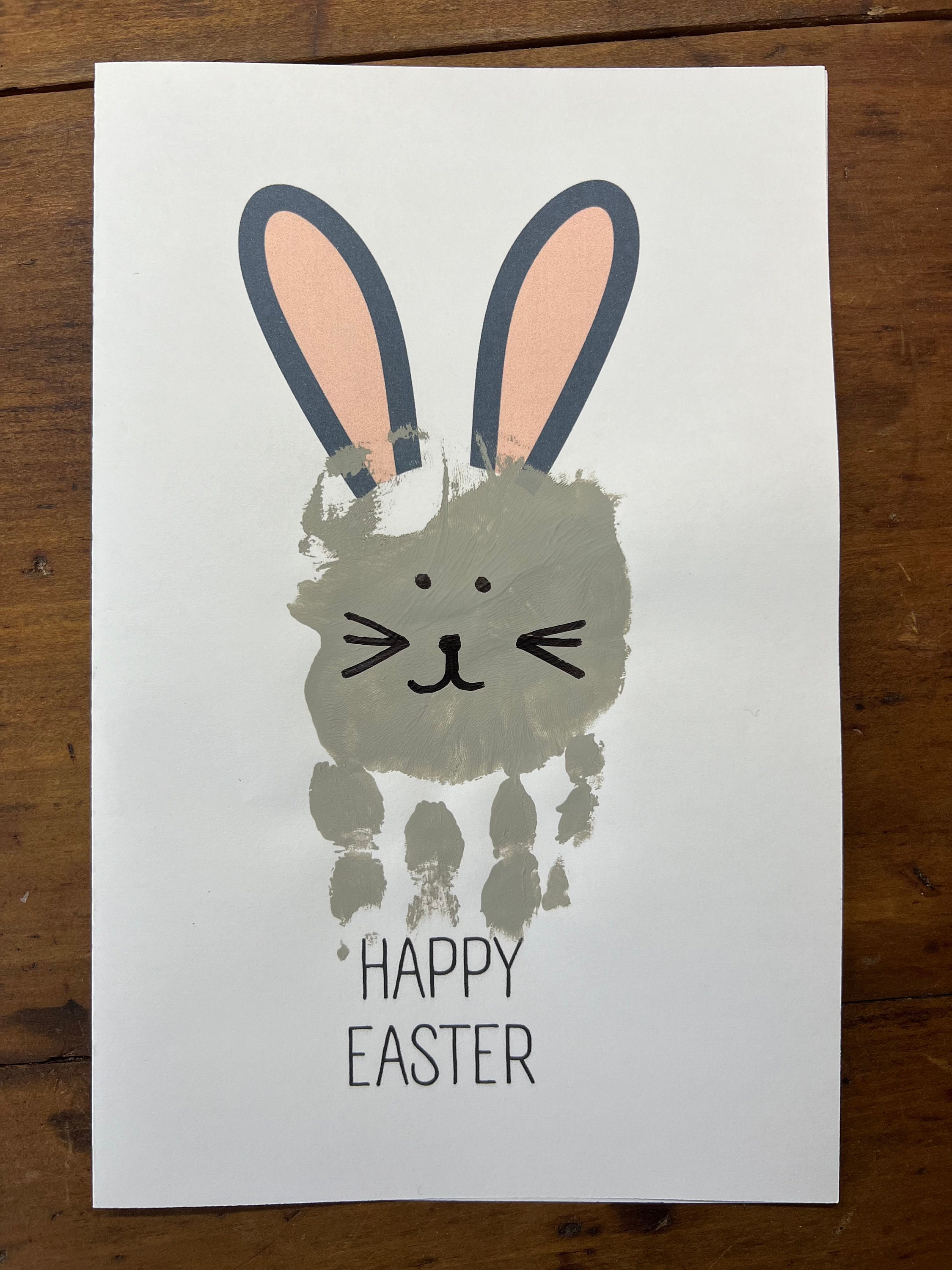 Handprint Easter Card Craft, Bunny & Baby Chick, Perfect Activity for ...