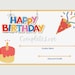 Happy Birthday Classroom Card, Student Birthday Certificate, PDF ...