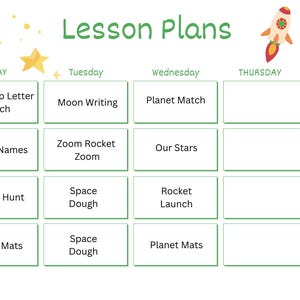 Daycare/preschool/pre~k/kindergarten/elementary Lesson Plan Template ...