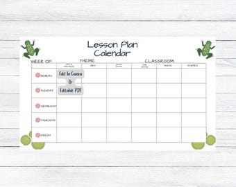 Daycare/preschool/pre~k/kindergarten/elementary Lesson Plan Template ...