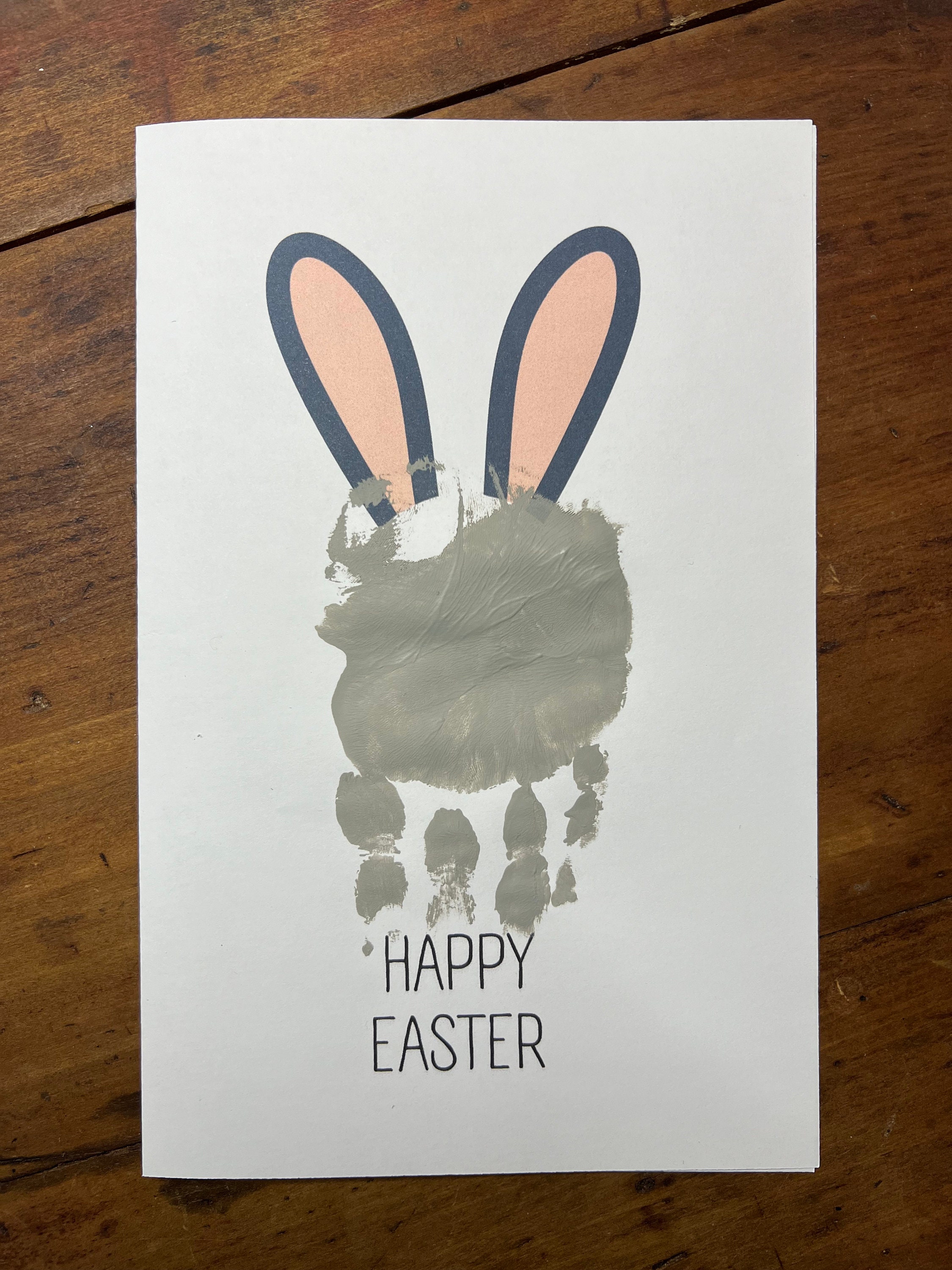 Handprint Easter Card Craft, Bunny & Baby Chick, Perfect Activity for ...