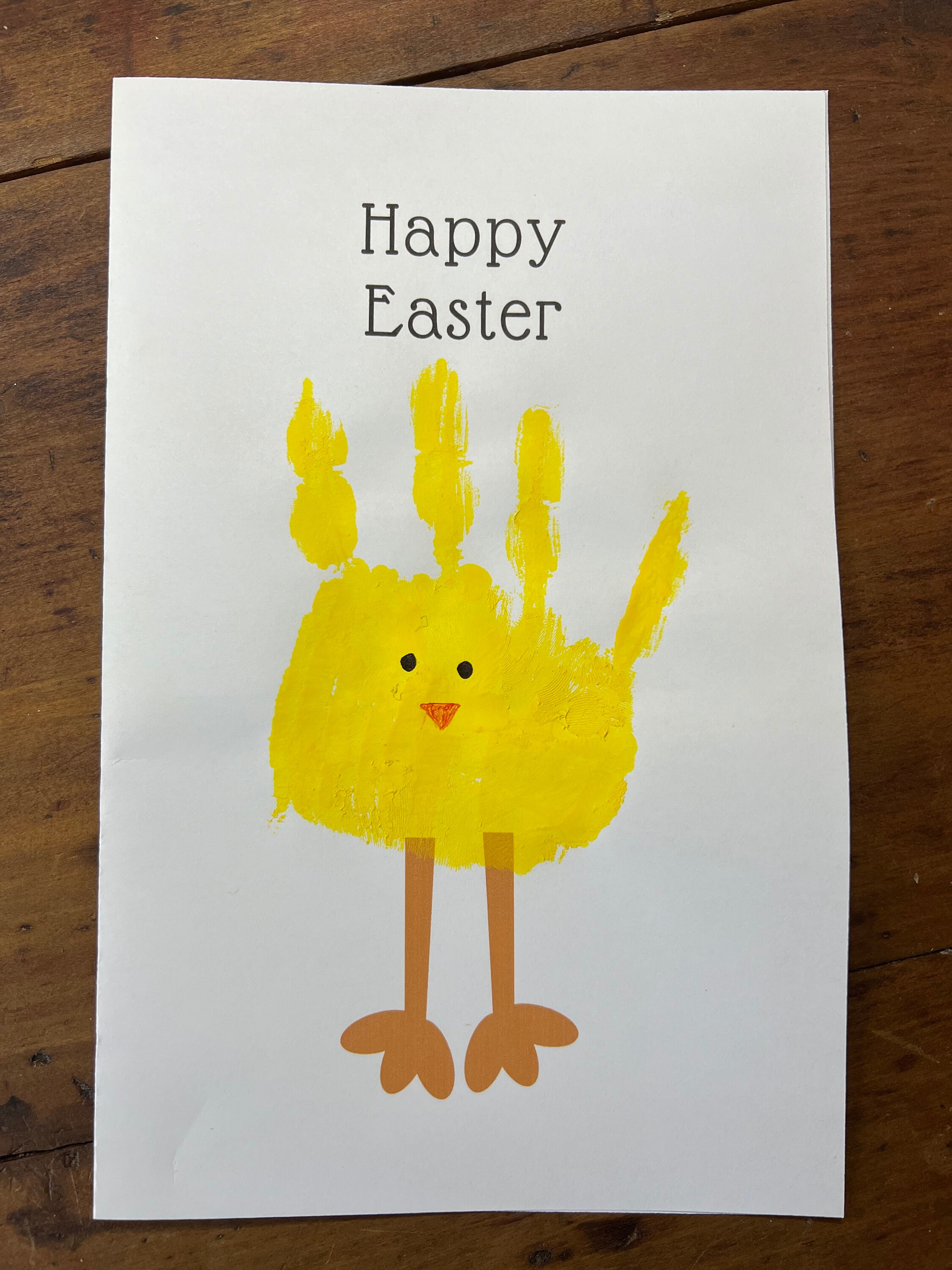 Handprint Easter Card Craft, Bunny & Baby Chick, Perfect Activity for ...