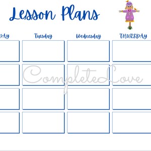 Daycare/preschool/prek/kindergarten/elementary Lesson Plan Template ...