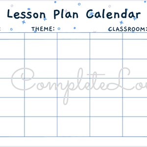 Daycare/preschool/pre~k/kindergarten/elementary Lesson Plan Template ...