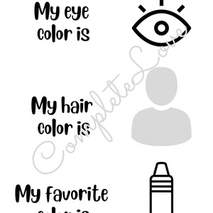 All About Me Activity Sheets, 6 Different Activities, Daycare ...