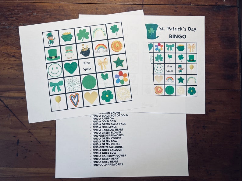 St. Patrick's Day Bingo, Printable PDF, 10 Different BINGO Cards ...
