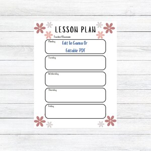 Daycare/preschool/pre~k/kindergarten/elementary Lesson Plan Template ...