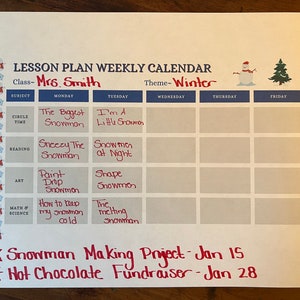 Daycare/preschool/pre~k/kindergarten/elementary Lesson Plan Template ...