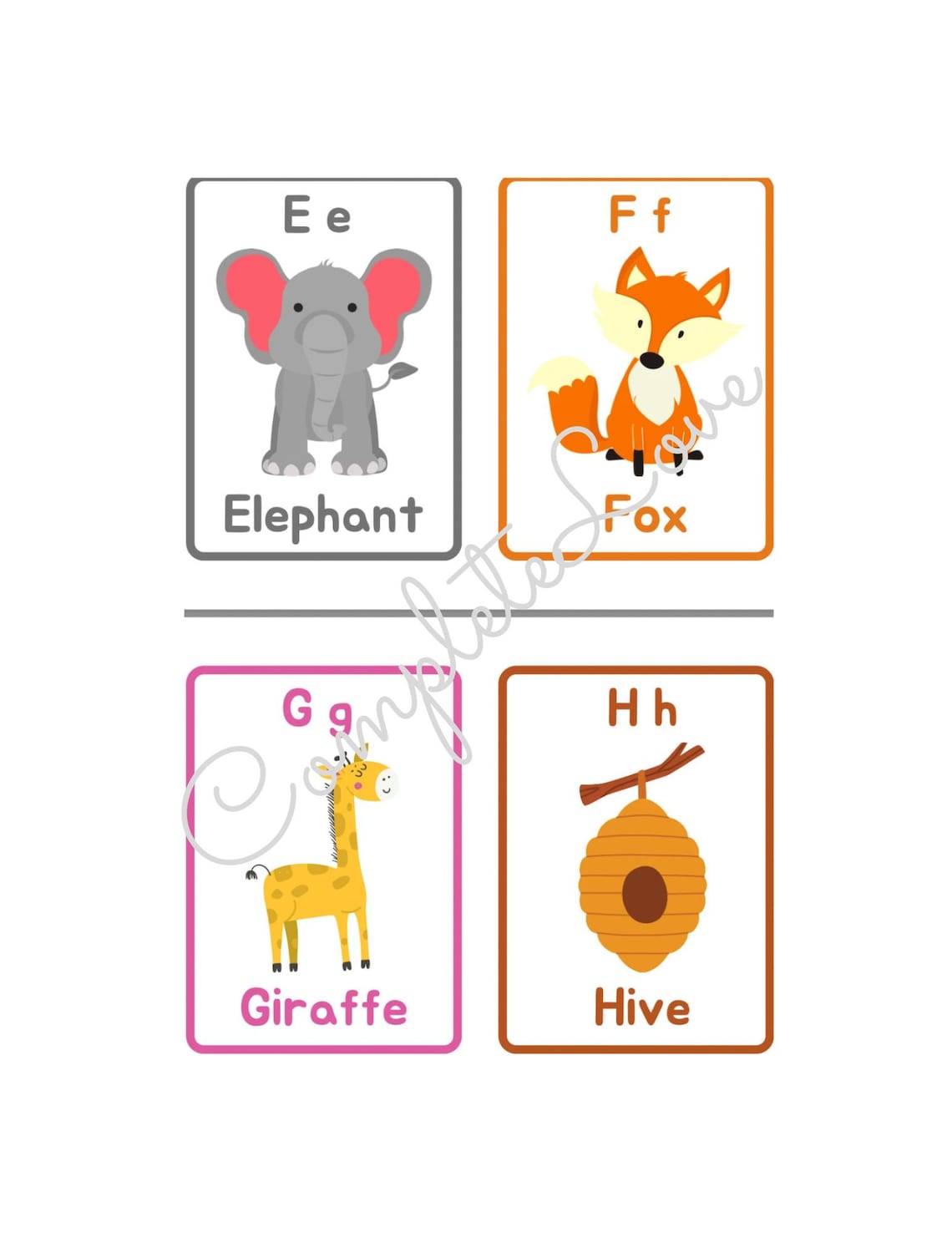 Printable Alphabet Flash Cards, Classroom Decor, Daycare, Toddlers ...