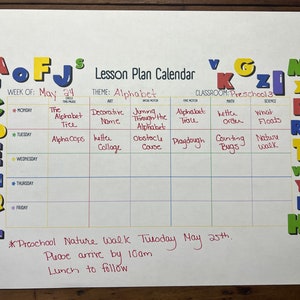 Daycare/preschool/pre~k/kindergarten/elementary Lesson Plan Template ...