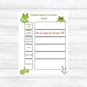 Daycare/preschool/pre~k/kindergarten/elementary Lesson Plan Template ...