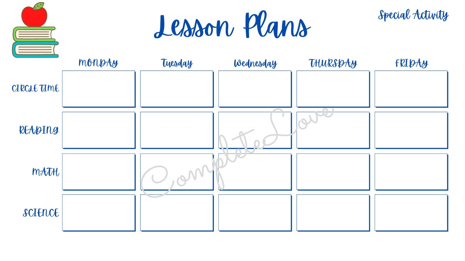 Daycare/preschool/pre~k/kindergarten/elementary Lesson Plan Template ...