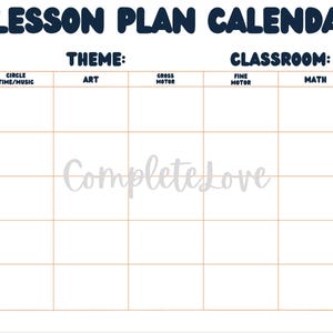 Daycare/preschool/pre~k/kindergarten/elementary Lesson Plan Template ...