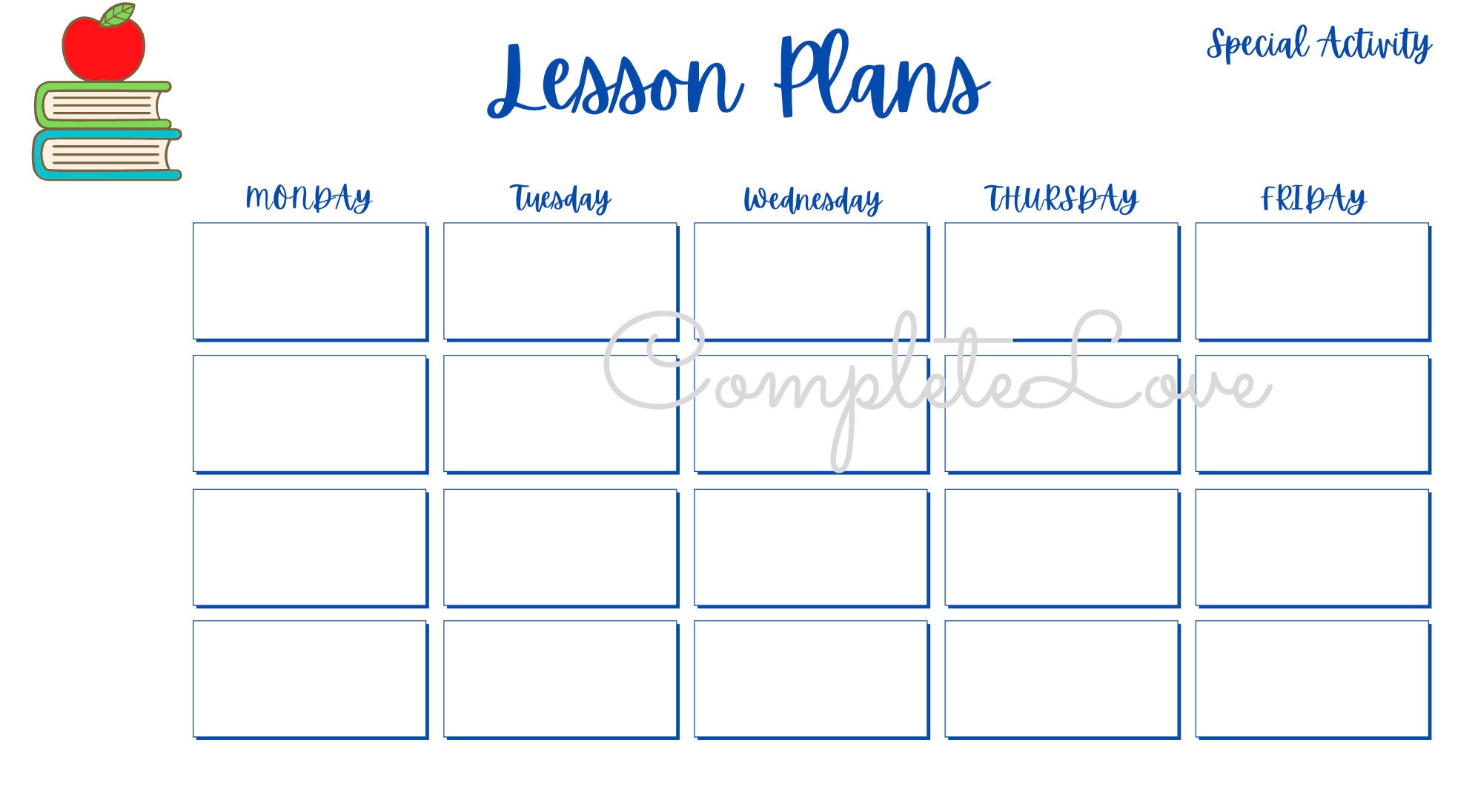 Daycare/preschool/pre~k/kindergarten/elementary Lesson Plan Template ...