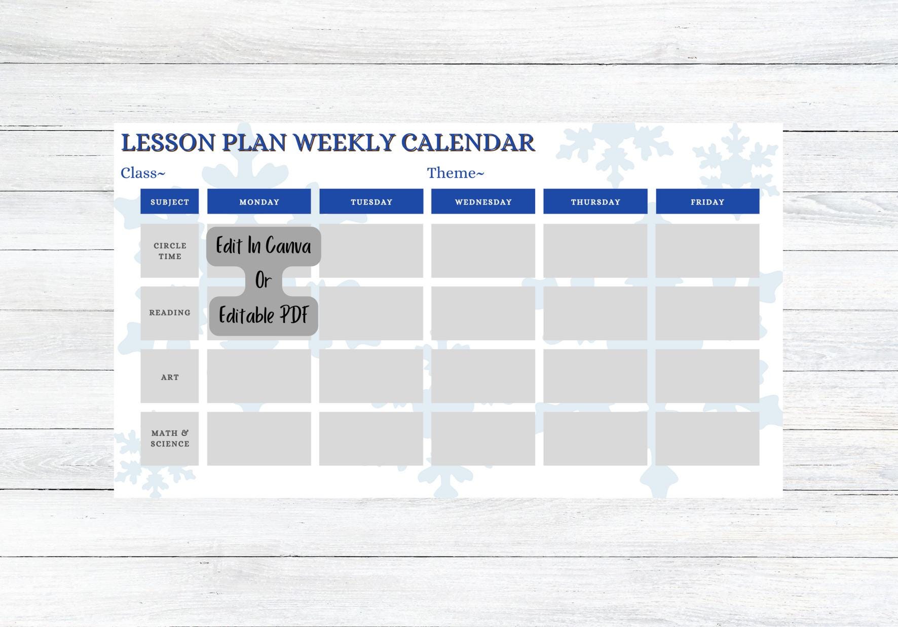 Daycare/preschool/pre~k/kindergarten/elementary Lesson Plan Template ...