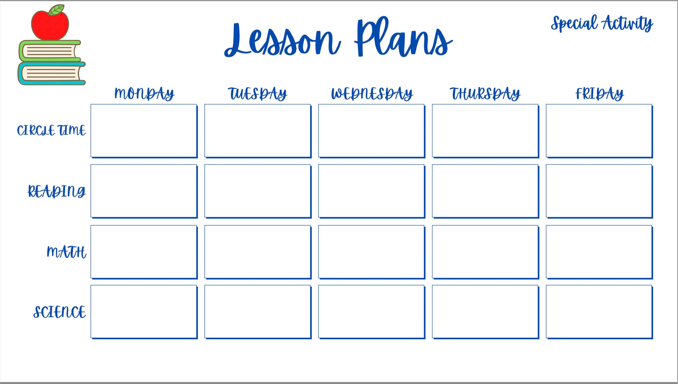 Free Preschool Lesson Planning Template Pre K Printable Fun 58 OFF