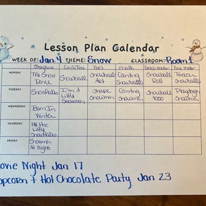 Daycare/preschool/pre~k/kindergarten/elementary Lesson Plan Template ...