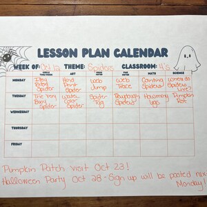 Daycare/preschool/pre~k/kindergarten/elementary Lesson Plan Template ...